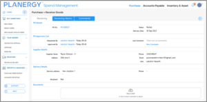 Purchase Module: Receiving | PLANERGY Customer Success