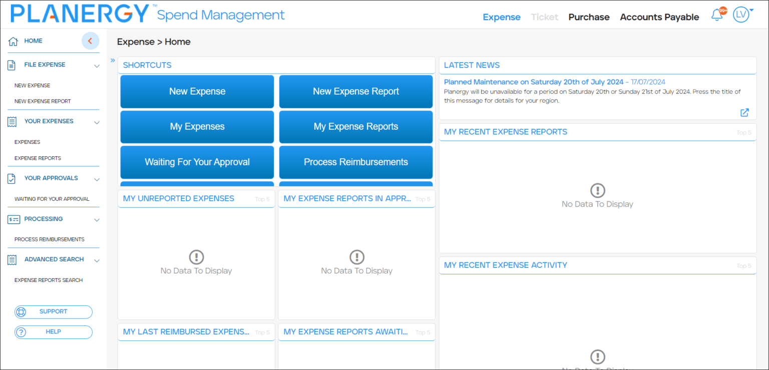 Expense Module: Overview | PLANERGY Customer Success